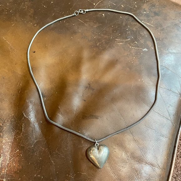 Vintage | Jewelry | Vintage 3 Statement Necklace W Large 3d Heart Pendant | Poshmark